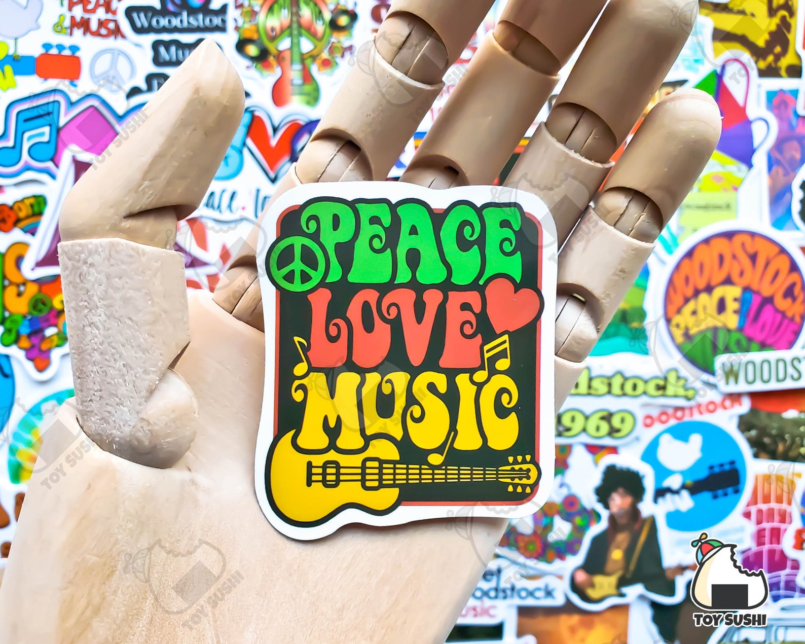 50 Pcs woodstock Concert Sticker Pack Peace - Etsy