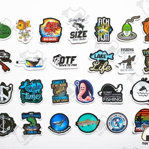 50 Pcs "fishing" Sticker Pack | Fly Fishing Box | Sports Gifts | Fish ...