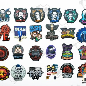 45 Pcs supernatural Sticker Pack Castiel Supernatural Gift Fandom Sam ...