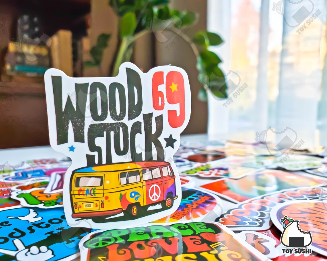 50 Pcs woodstock Concert Sticker Pack Peace - Etsy
