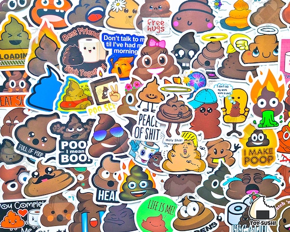 60 Pcs poop Poop Sticker Pack Poop Bag Holder - Etsy