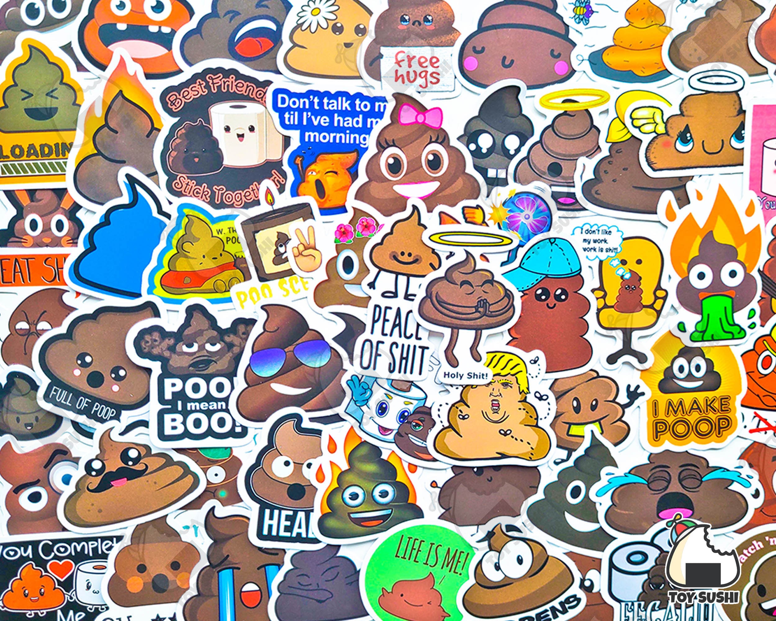 60 Pcs poop Poop Sticker Pack Poop Bag Holder - Etsy
