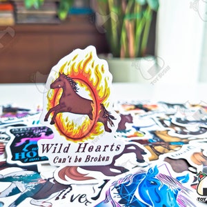 50 Pcs "horse" Sticker Pack | Horse Racing | Horse Wall Decor | Jockey ...
