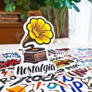 50 Pcs "i Love Music" Sticker Pack | Music Stickers | Music Gifts ...