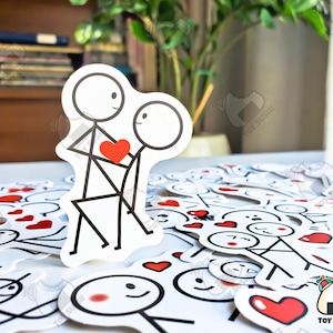 50 Pcs "stick Figure" Sticker Pack | Valentines | Car Decal | Couples ...
