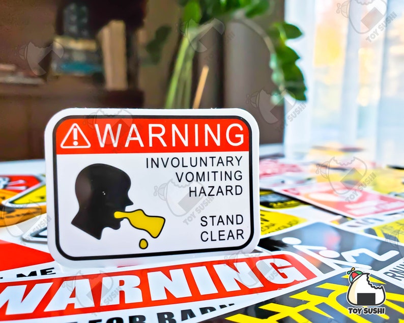 50 Pcs warning Signs Sticker Pack Sticker Bomb - Etsy