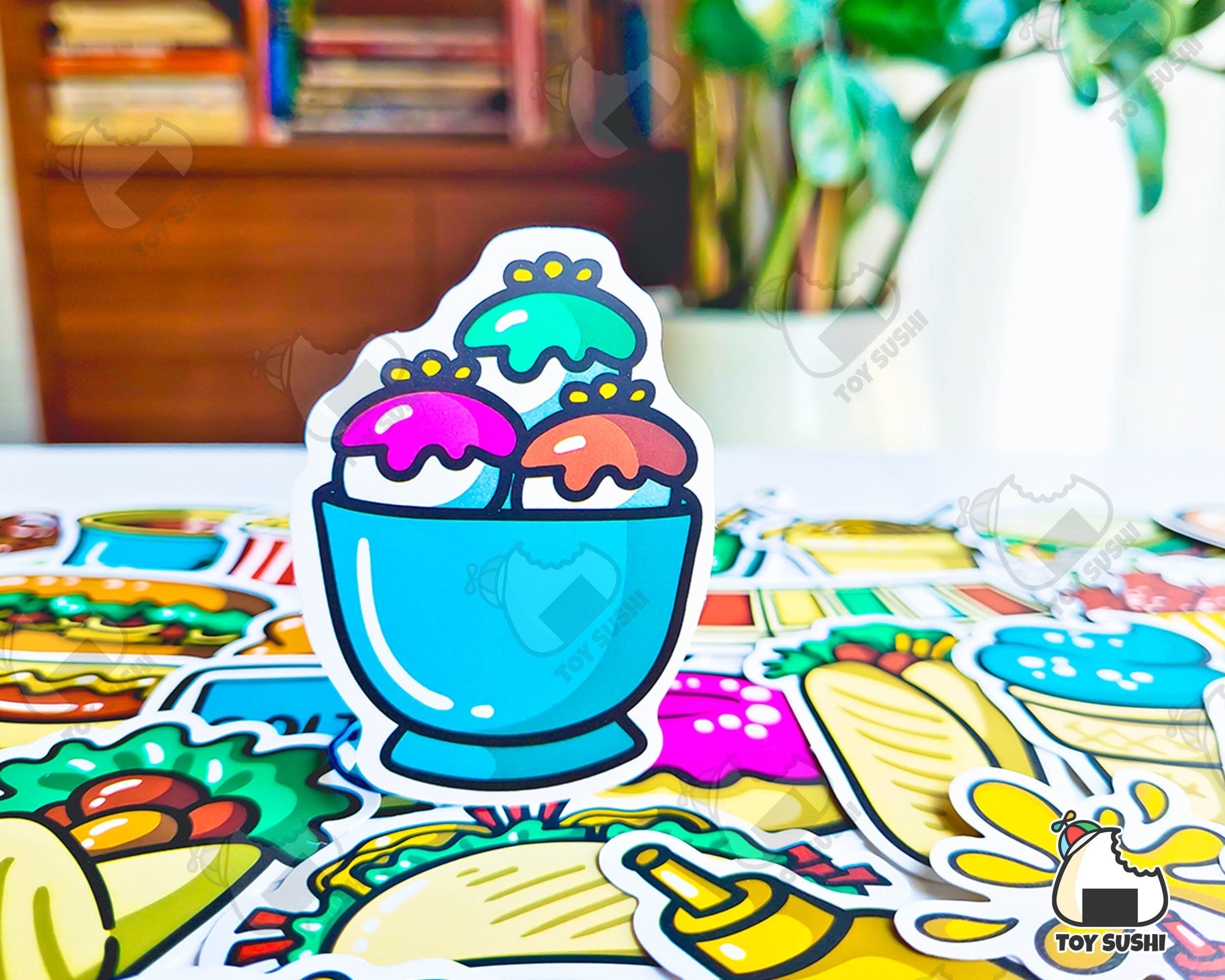 50 Pcs fast Food Cute Stickers Pack Homemade Food Kawaii Stickers Pizza ...