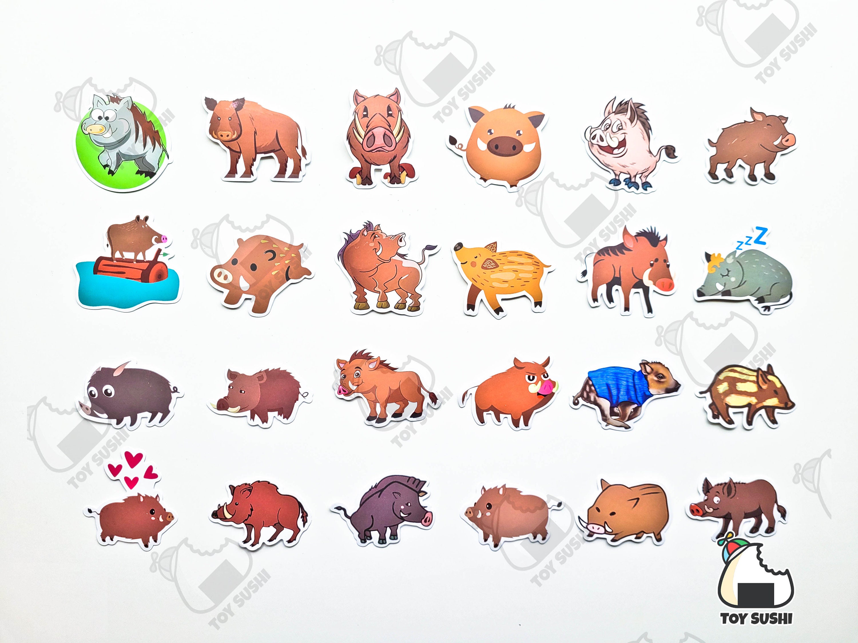 50 Pcs wild Boar Sticker Pack Wildlife Hunting - Etsy