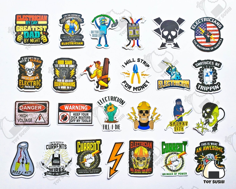 50 Pcs lineman Electrician Sticker Pack - Etsy