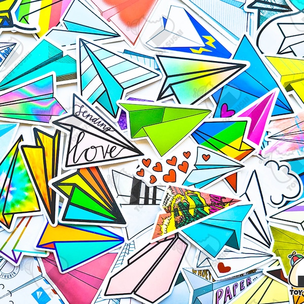Paper Airplane Stickers - Etsy