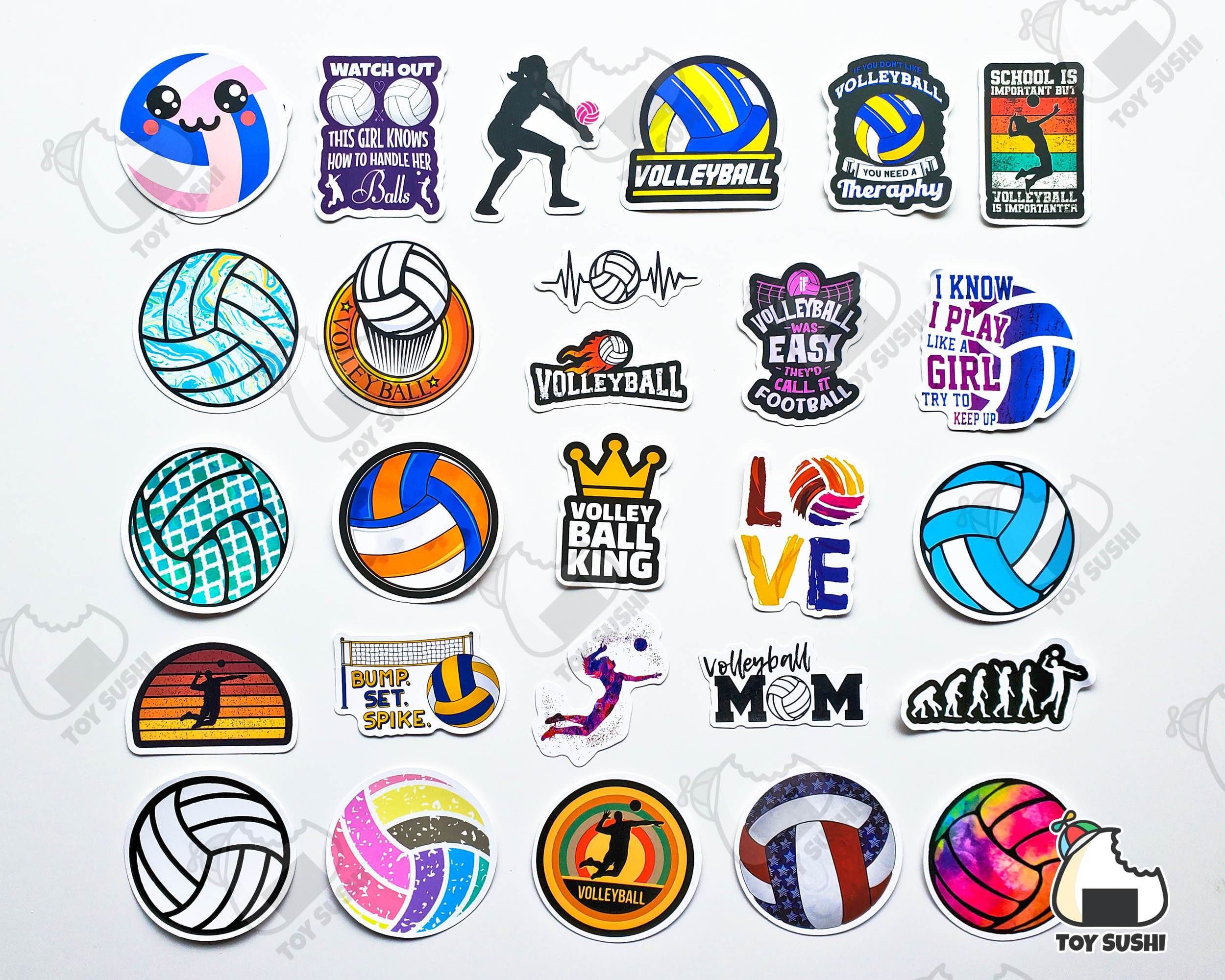 50 Pcs volleyball Sticker Pack Hydroflask I - Etsy