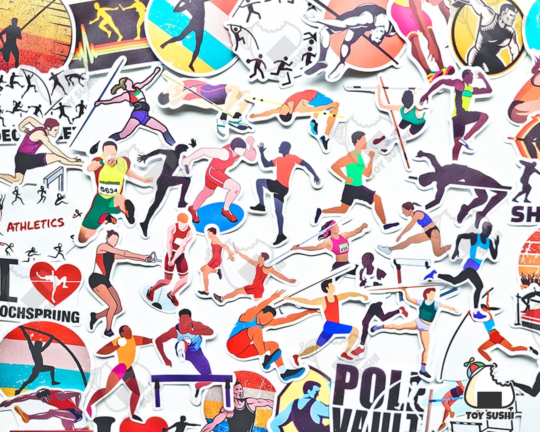 50 Pcs "track and Field" Sticker Pack | Olympics | Olympic Games ...