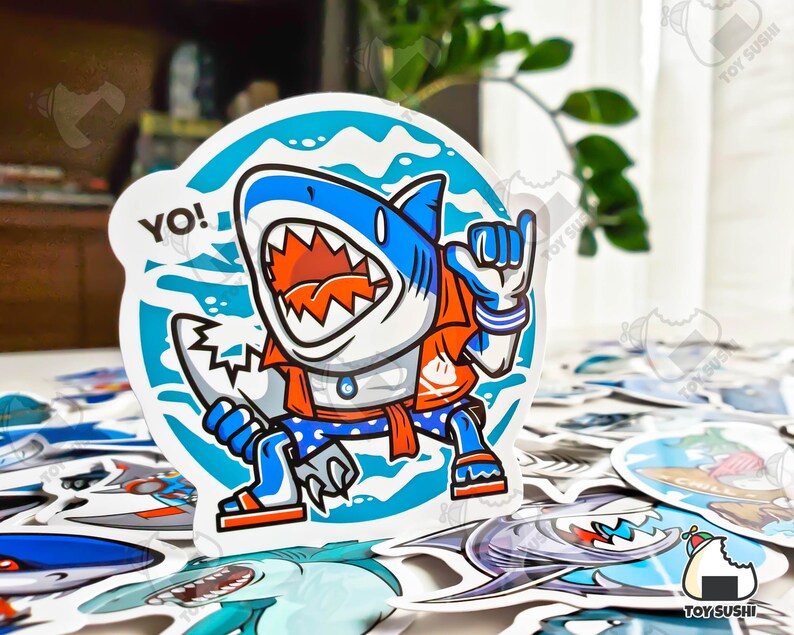 50 Pcs sharks Sticker Pack Baby Shark Ocean - Etsy