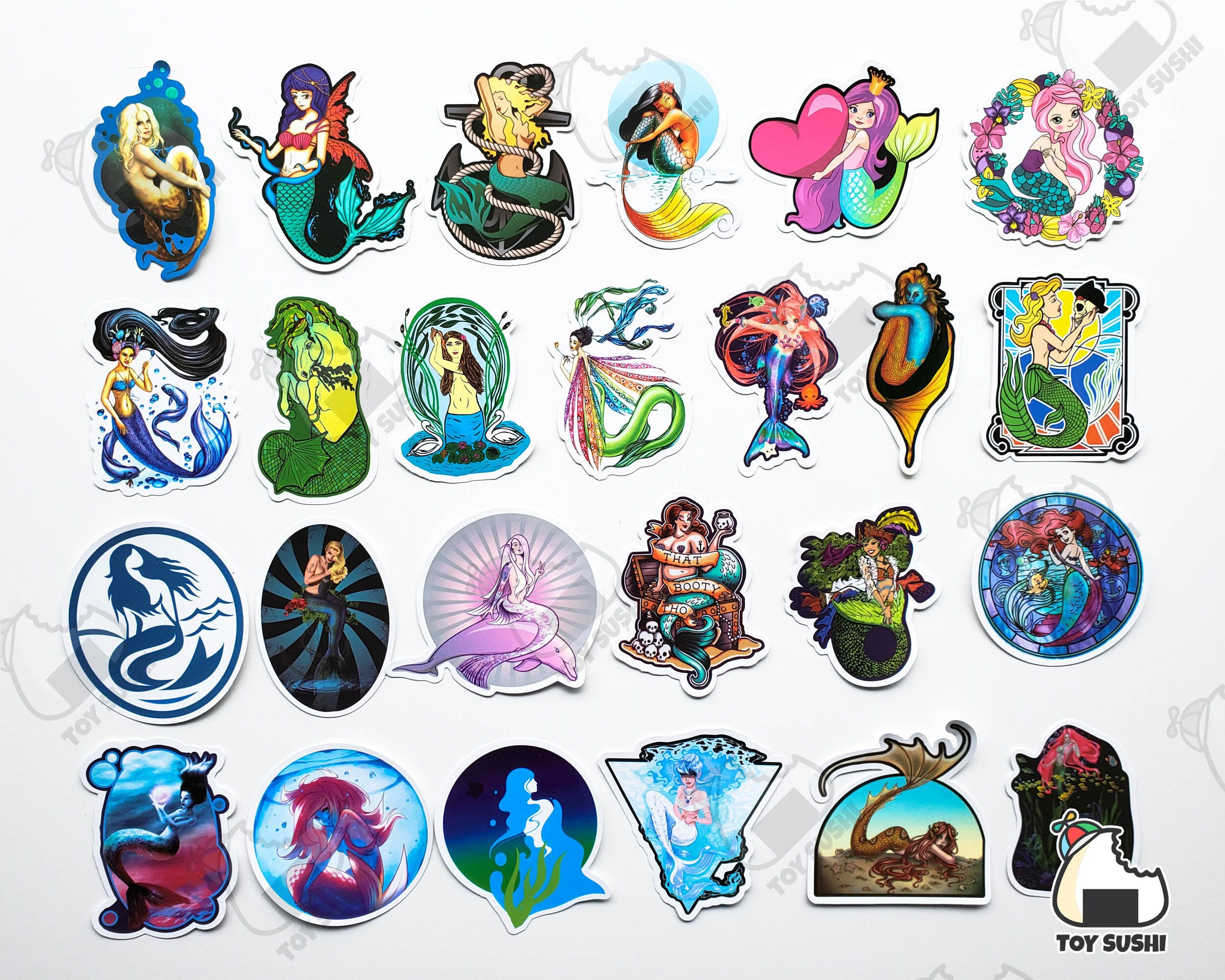 50 Pcs mermaid Sticker Pack Mermaid Wall Decal - Etsy