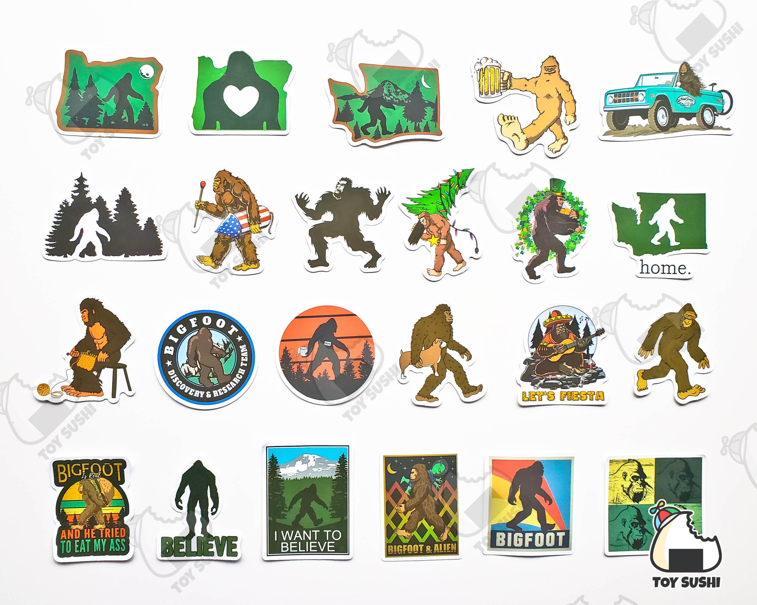 50 Pcs "bigfoot" Sticker Pack | Sasquatch | Yeti | Bigfoot Gifts ...