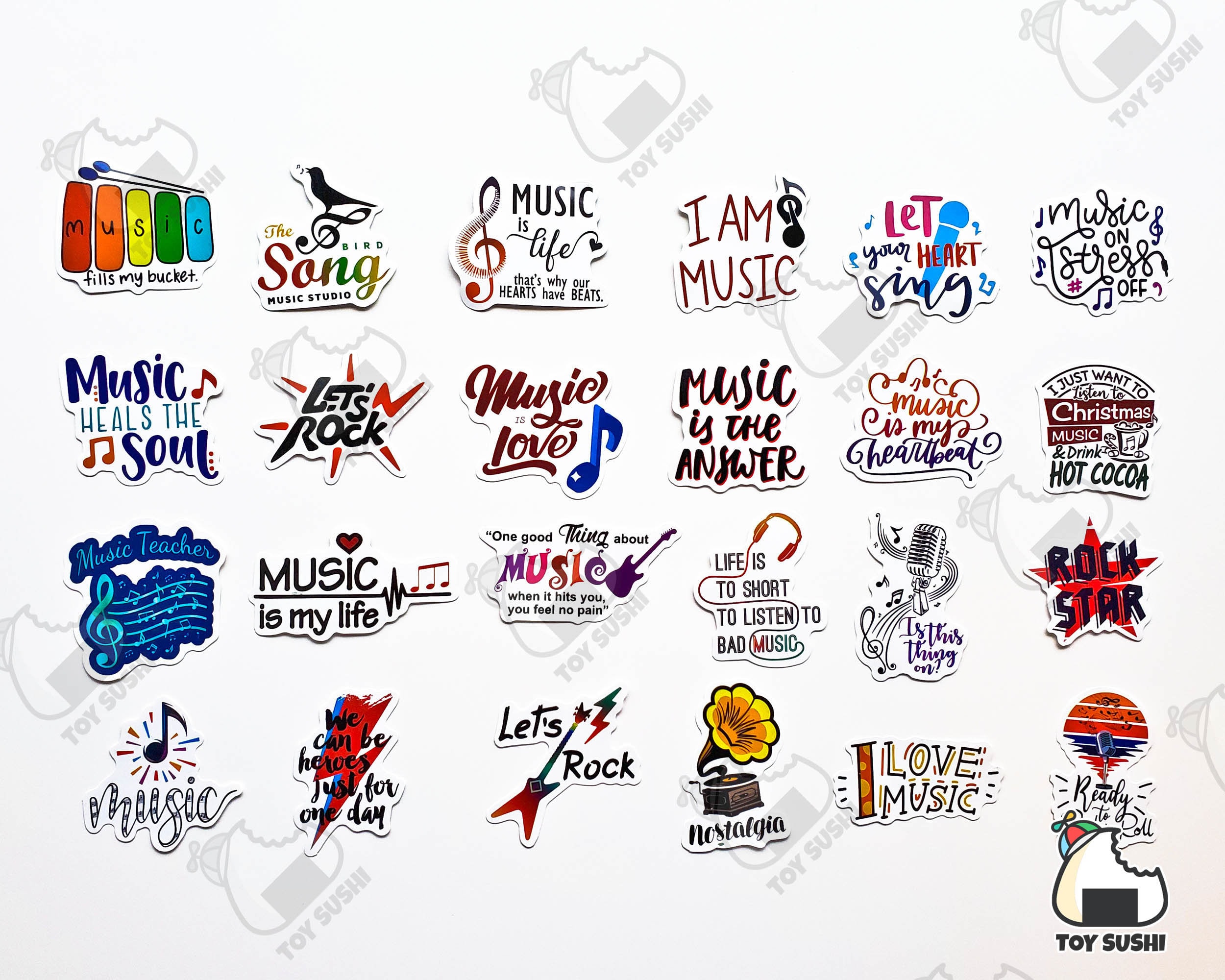 50 Pcs i Love Music Sticker Pack Music Stickers - Etsy