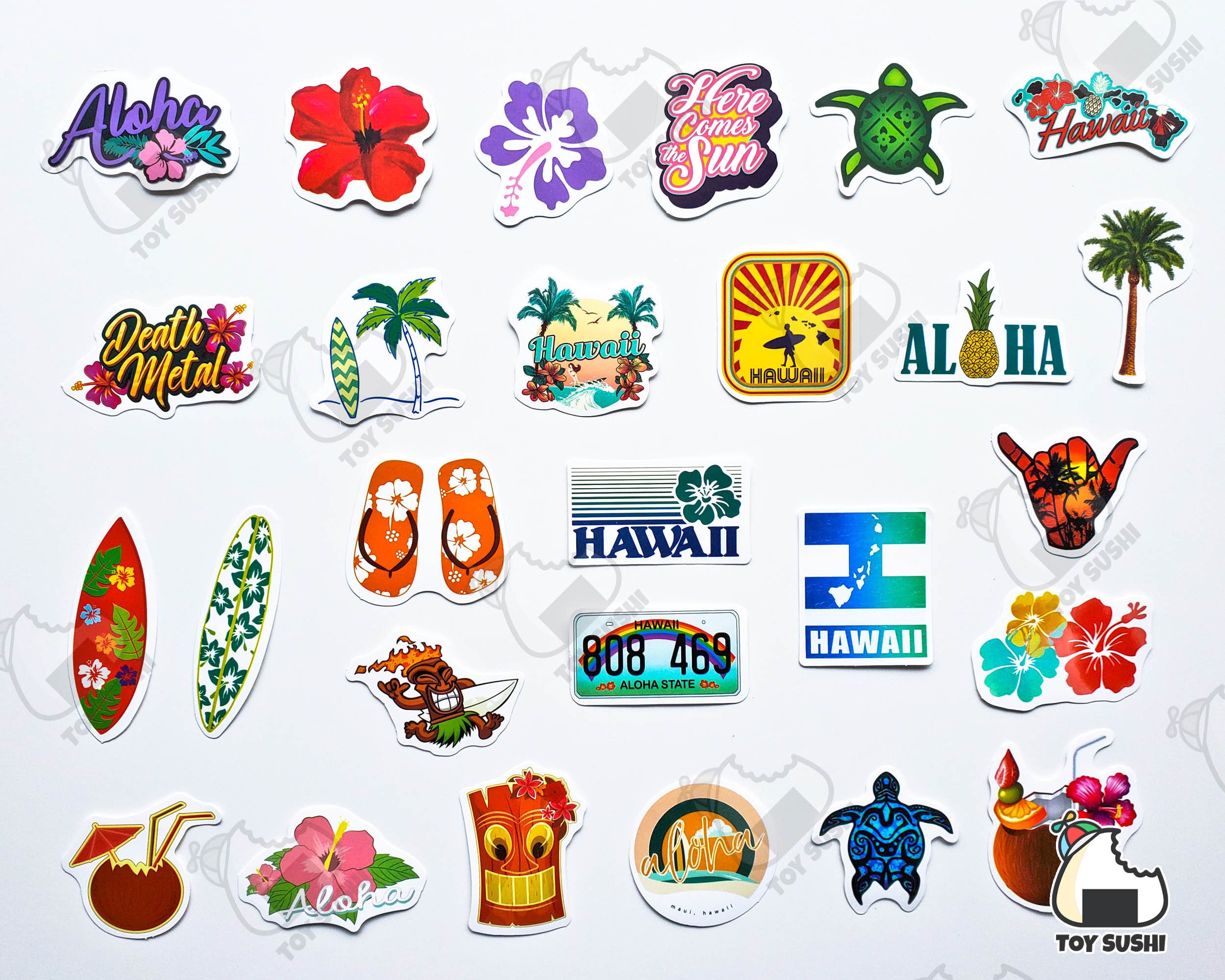 50 Pcs hawaii Sticker Pack Hawaiian Tropical - Etsy