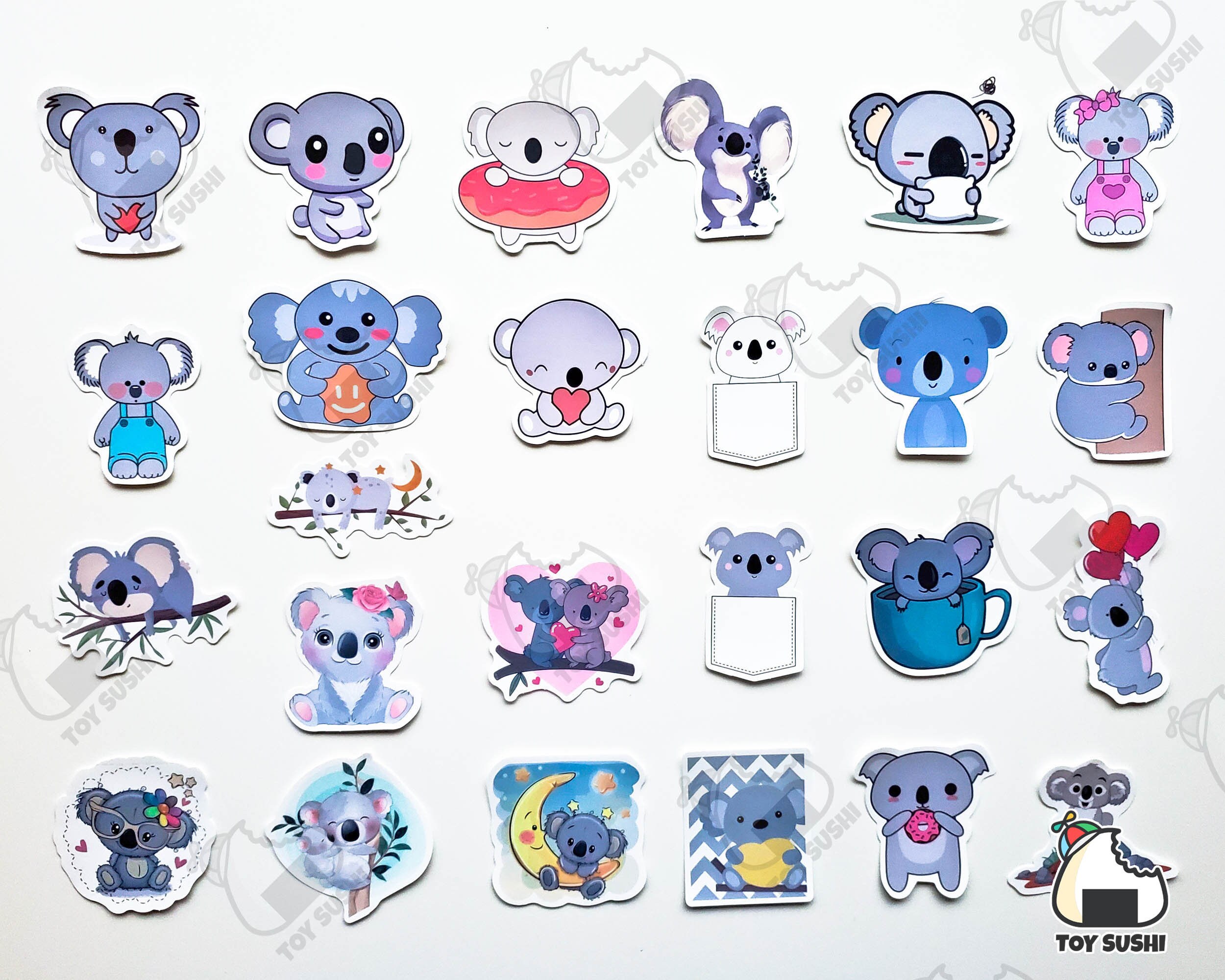 50 Pcs koala Sticker Pack Kawaii Animal Stickers - Etsy