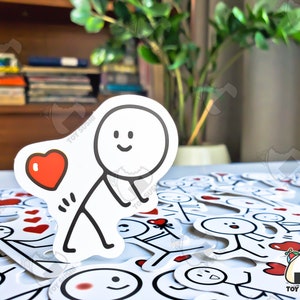 50 Pcs "stick Figure" Sticker Pack | Valentines | Car Decal | Couples ...