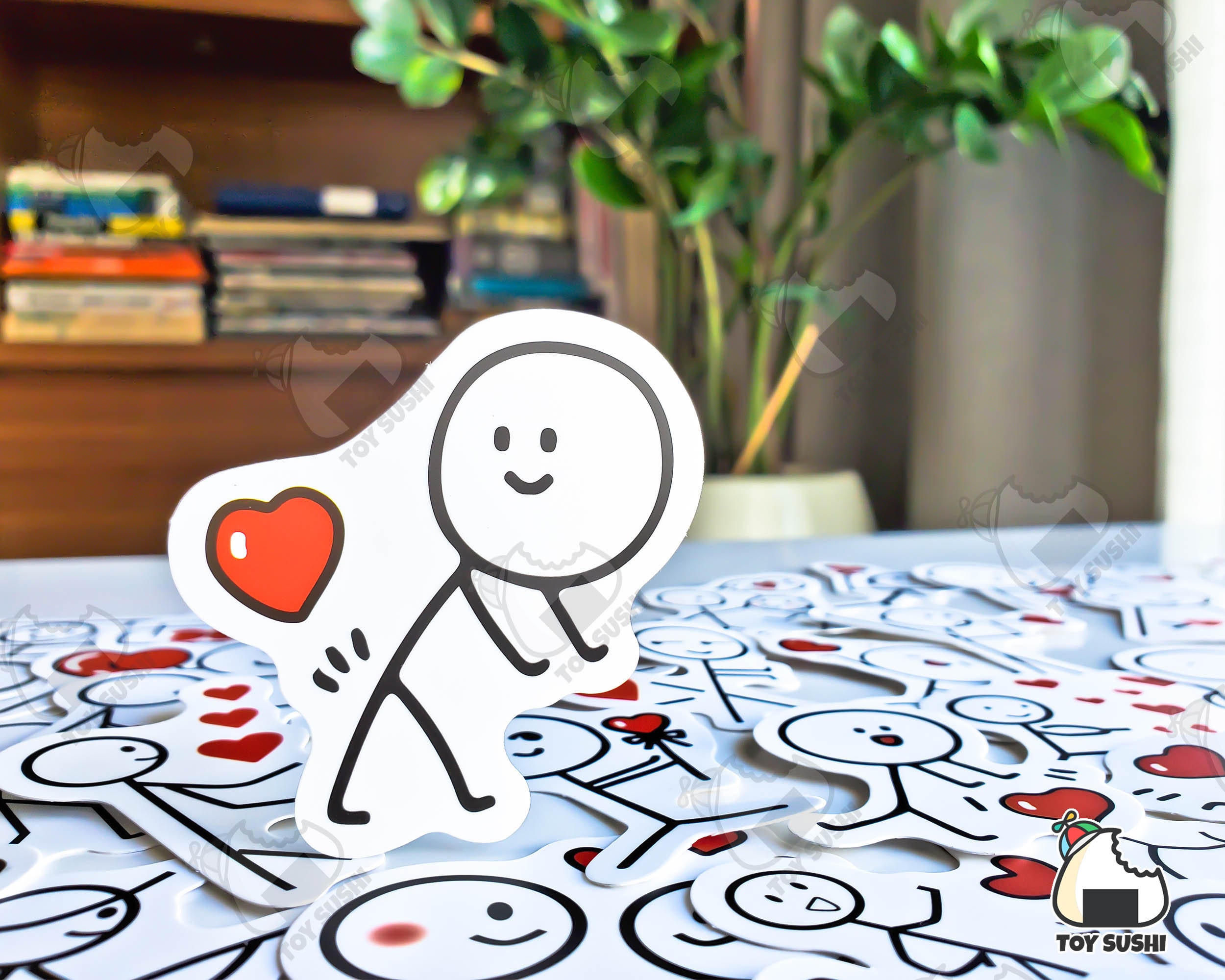 50 Pcs stick Figure Sticker Pack Valentines - Etsy