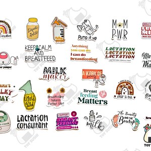 50 Pcs "breastfeeding Matters" Sticker Pack | Lactation Consultant ...