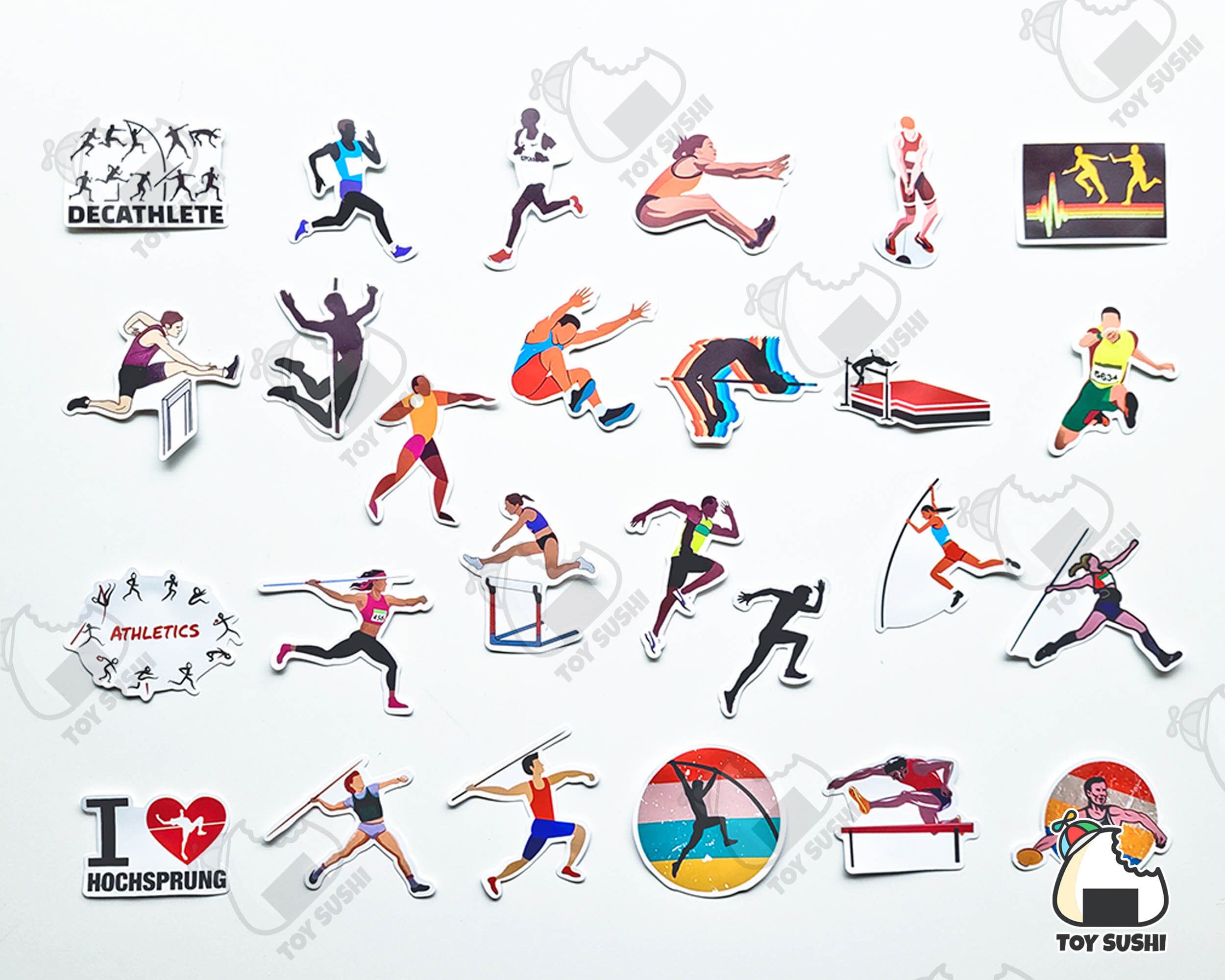 50 Pcs track and Field Sticker Pack Olympics Olympic Games Cross ...