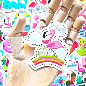50 Pcs "flamingo" Sticker Pack | Tropical | Pink Flamingo Decor Gifts ...