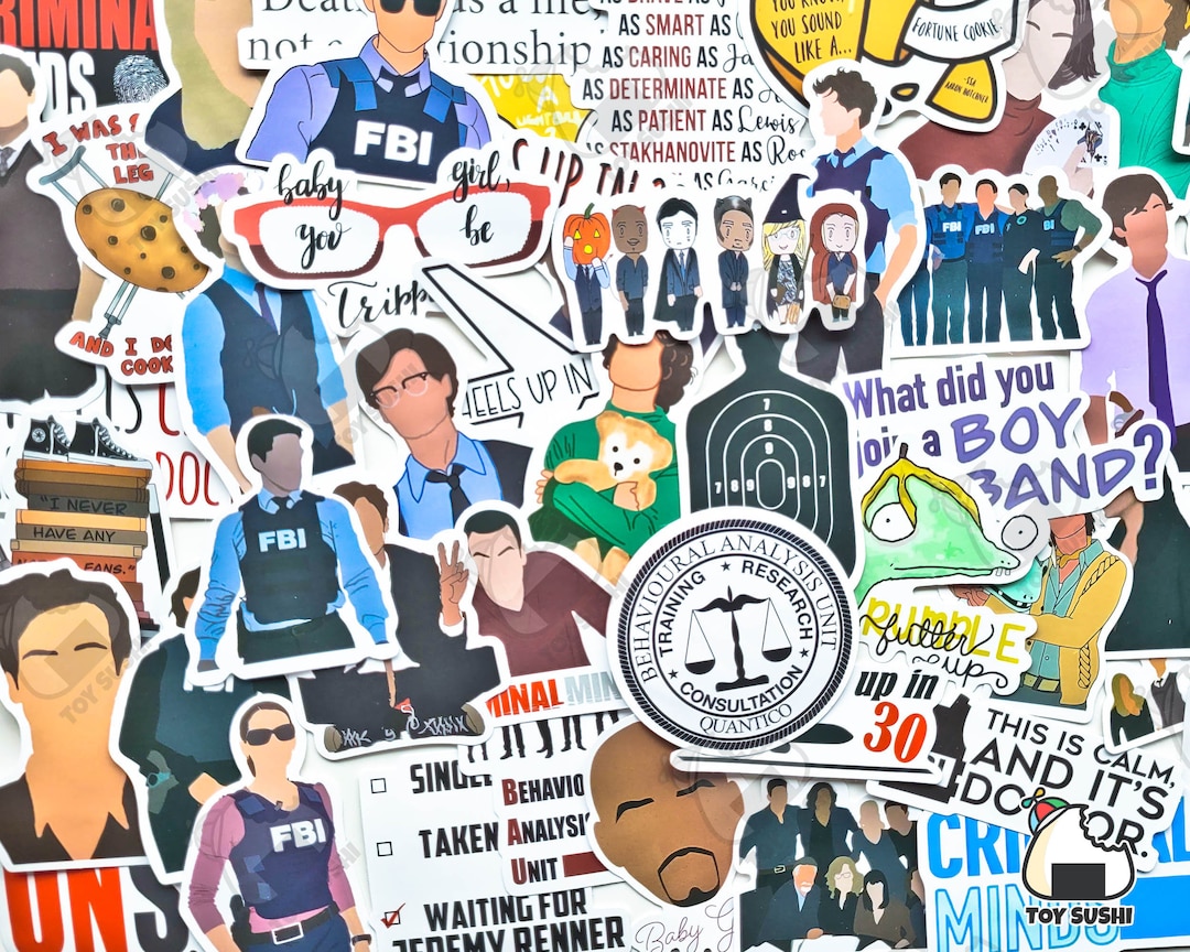 50 Pcs criminal Minds Sticker Pack Gift for Her Serial Killer Spencer ...