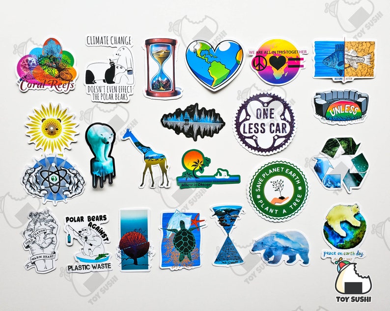 50 Pcs "climate Change" Sticker Pack | Polar Bear | Nature | VSCO ...