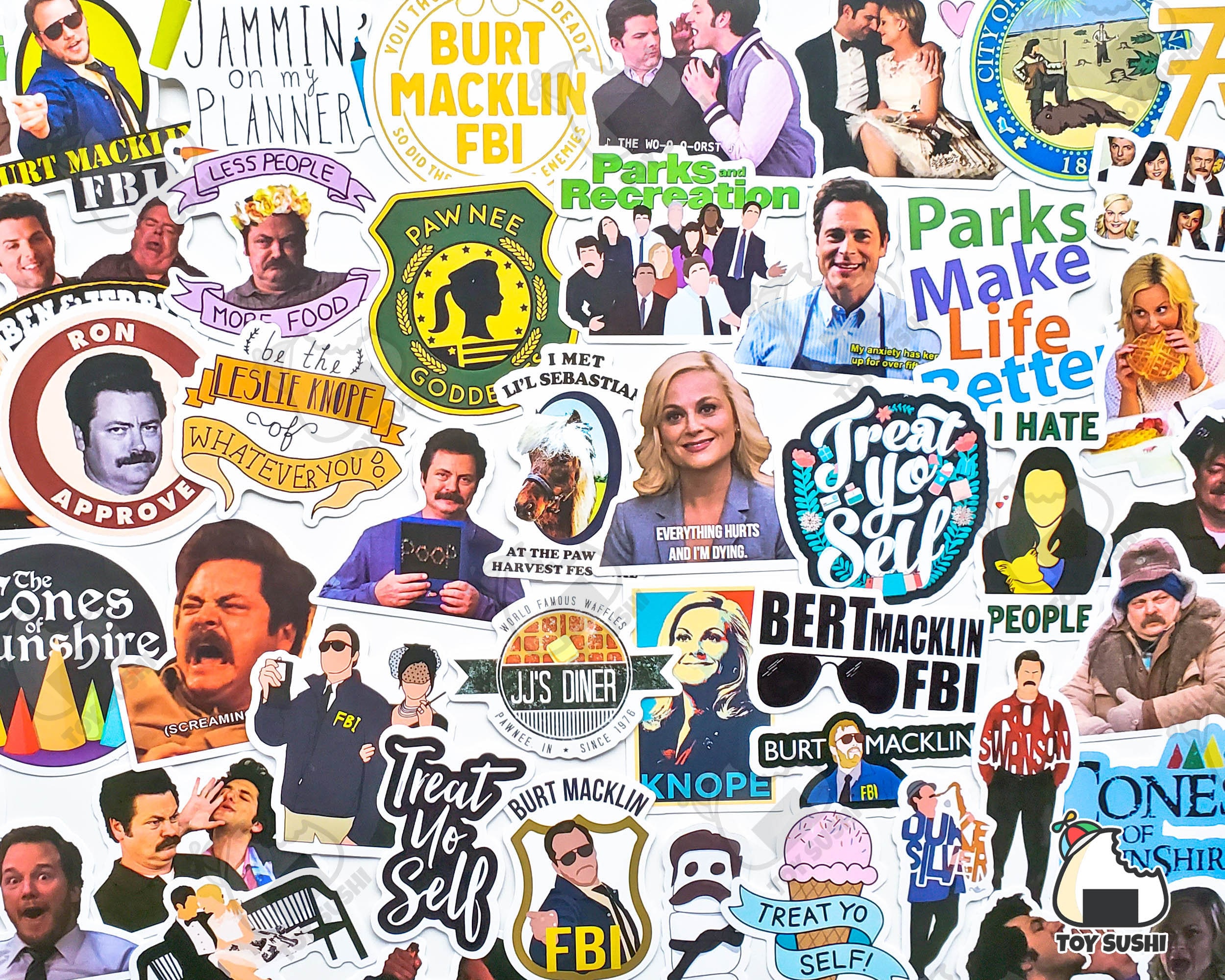50 Pcs parks and Rec Sticker Pack Ron Swanson - Etsy