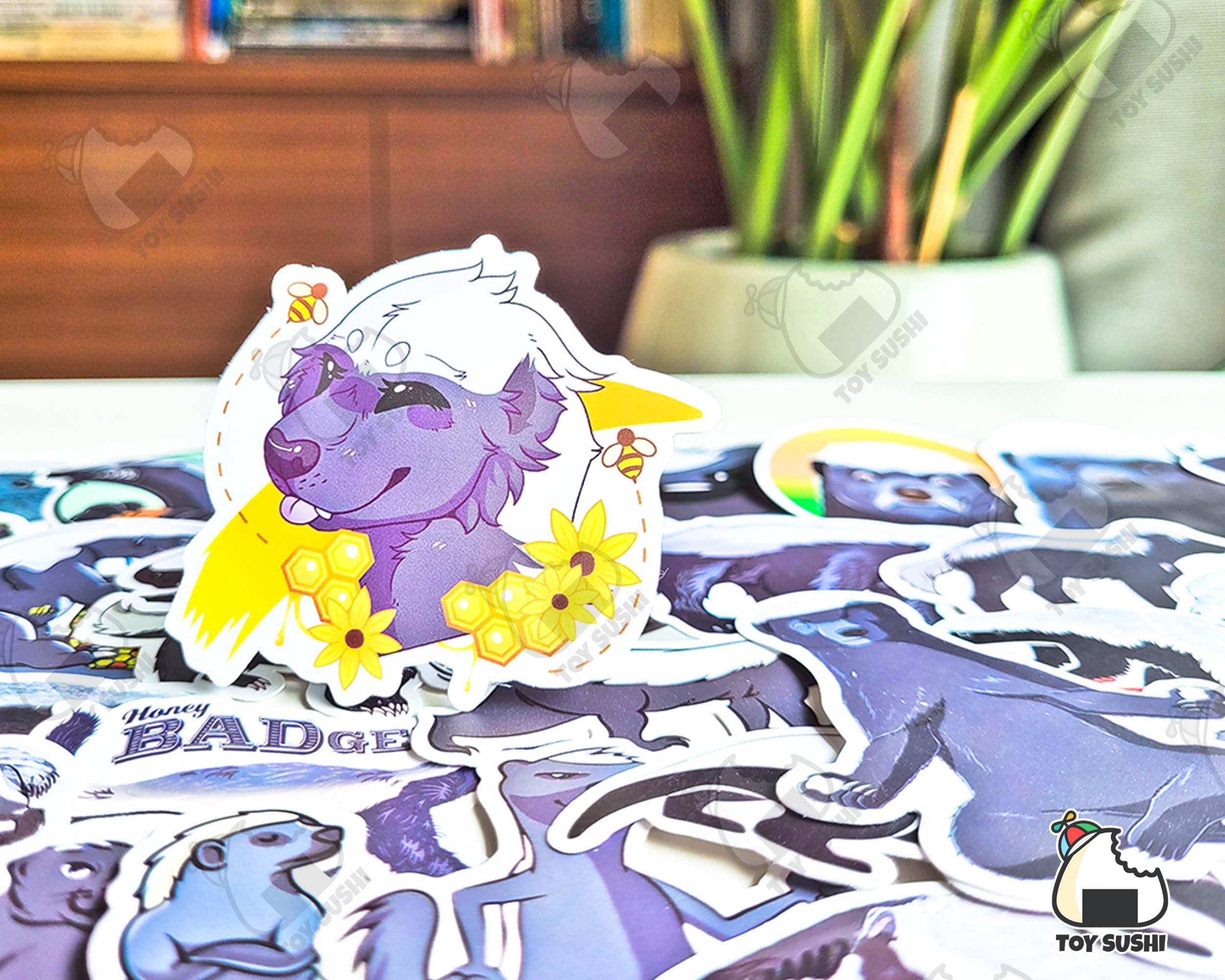 50 Pcs "honey Badger" Sticker Pack | Badger | Weasel | Spirit Animal ...