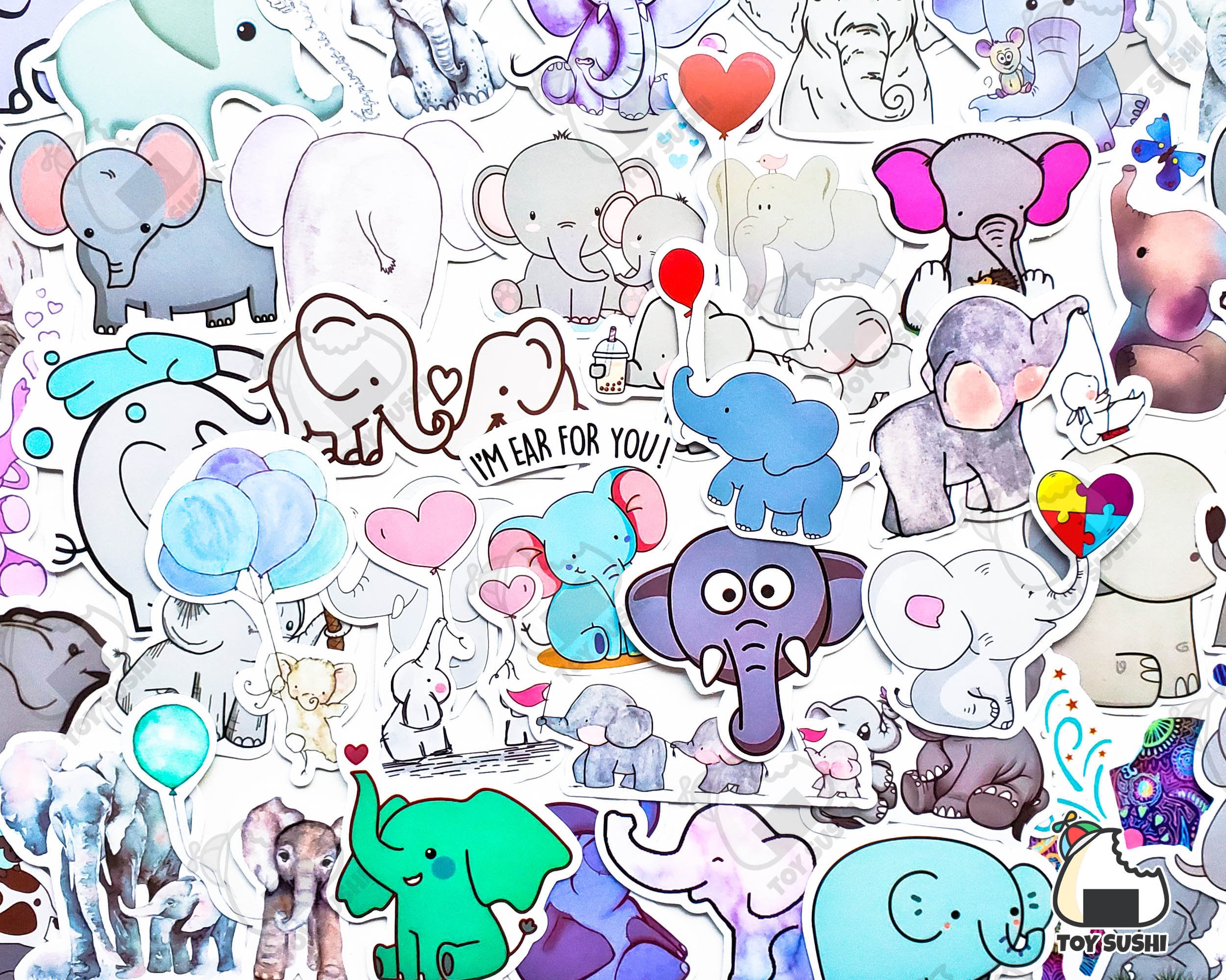 50 Pcs elephant Sticker Pack Baby Shower Gifts - Etsy