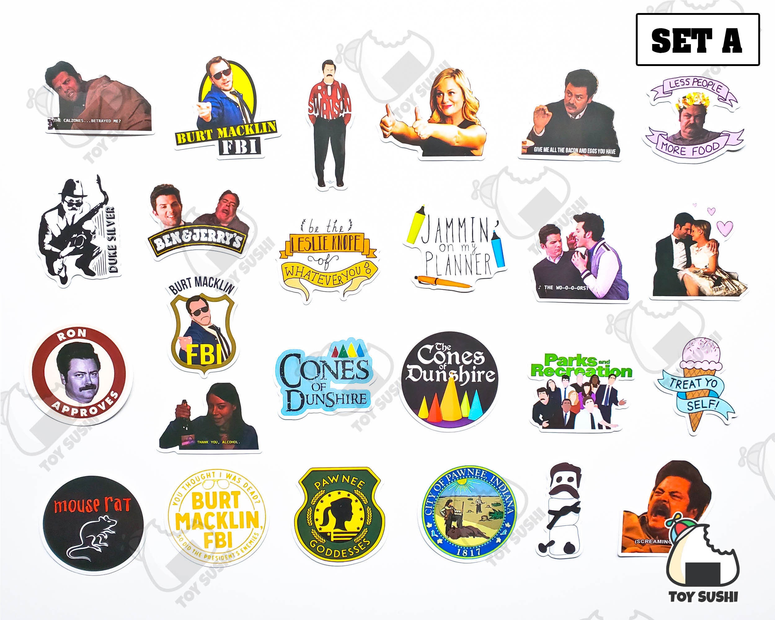 50 Pcs parks and Rec Sticker Pack Ron Swanson - Etsy