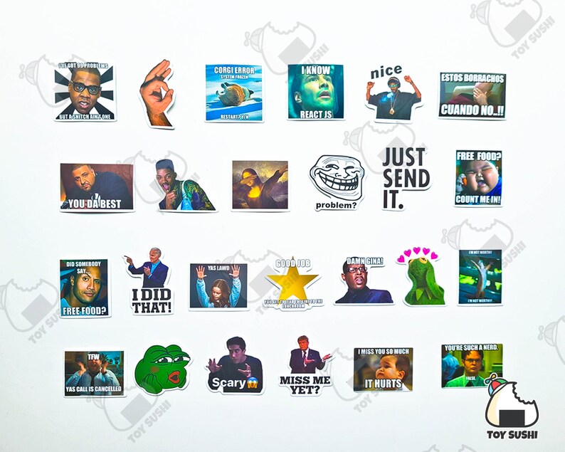 50 Pcs meme Quotes Sticker Pack Gift for Her Friendship Meme Stickers ...