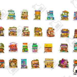 50 Pcs "japanese Shops" Sticker Pack | Japan Shop Sign | Lucky Cat ...