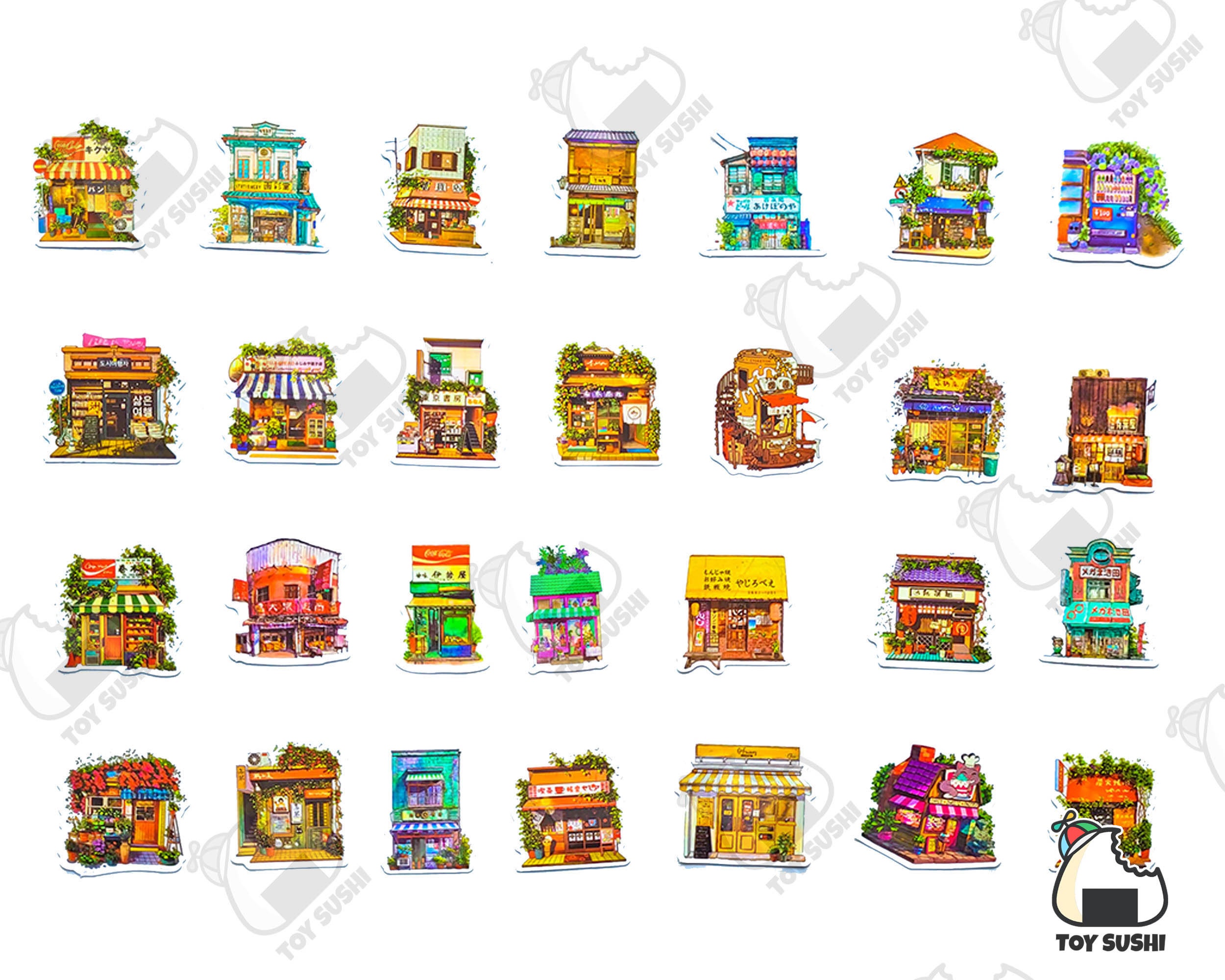 50 Pcs japanese Shops Sticker Pack Japan Shop - Etsy