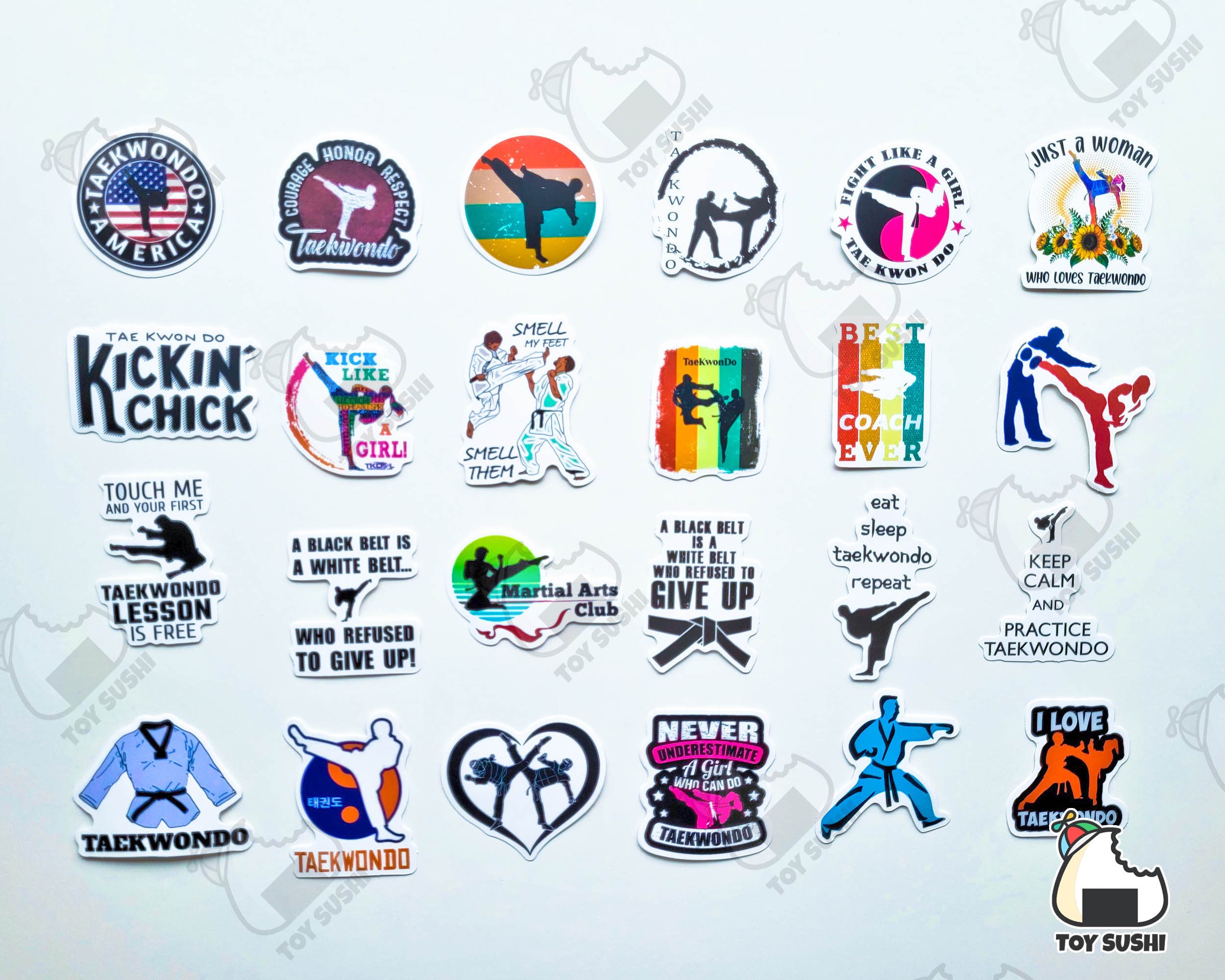 50 Pcs taekwondo Sticker Pack Black Belt Water - Etsy