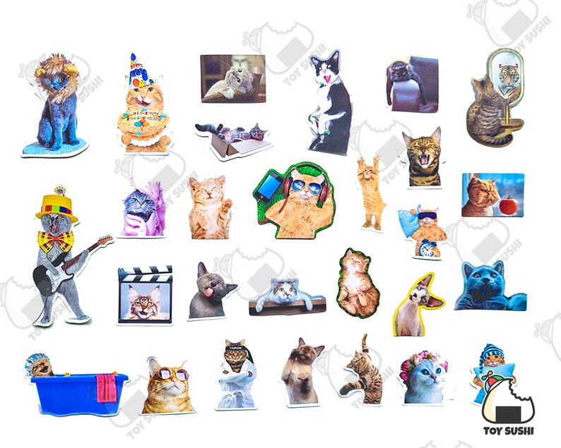 67 Pcs cat Lovers Sticker Pack Kitten Play Cat - Etsy