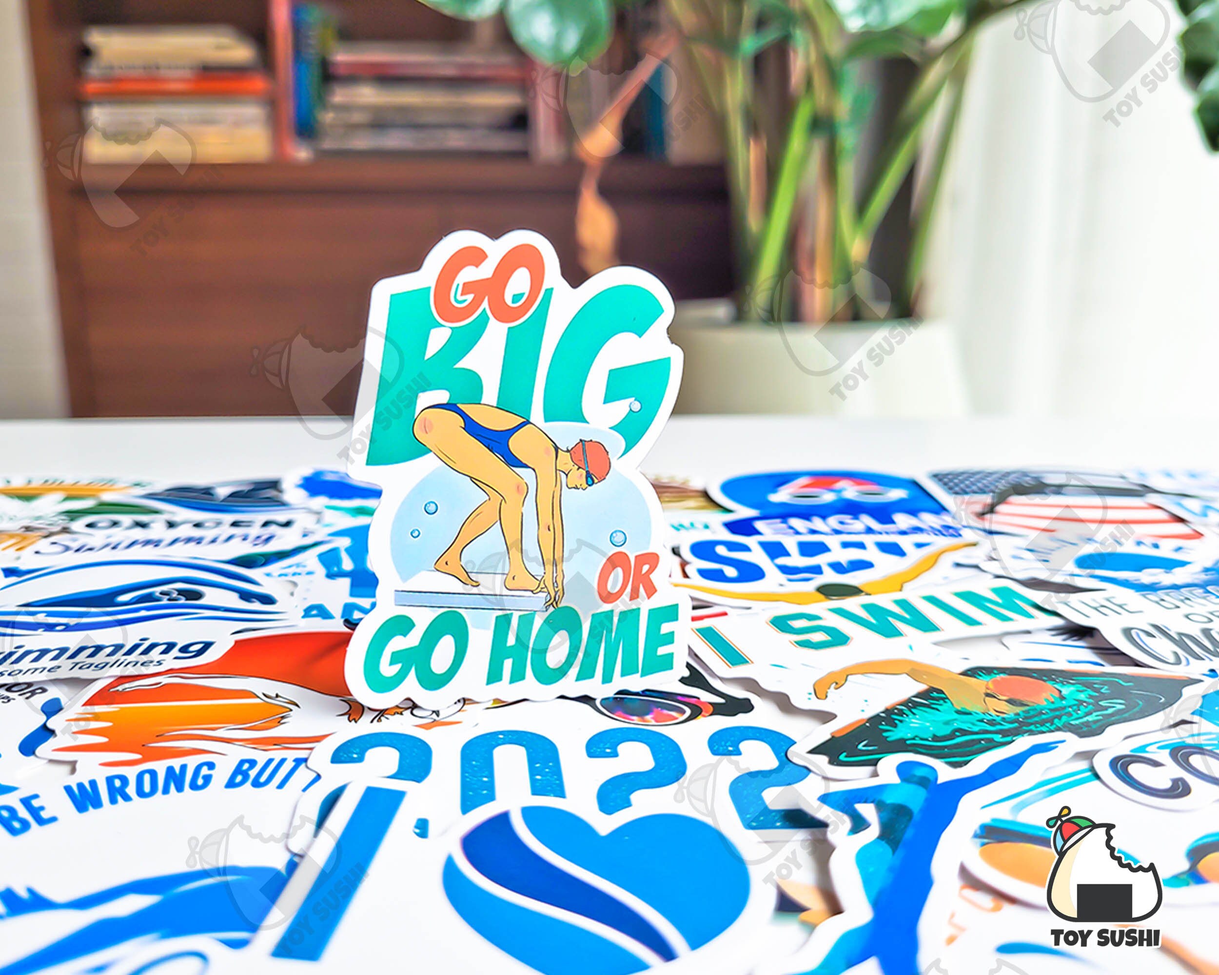 50 Pcs swimming Sticker Pack Swimsuit Swimmer Swimwear swimming Pools ...