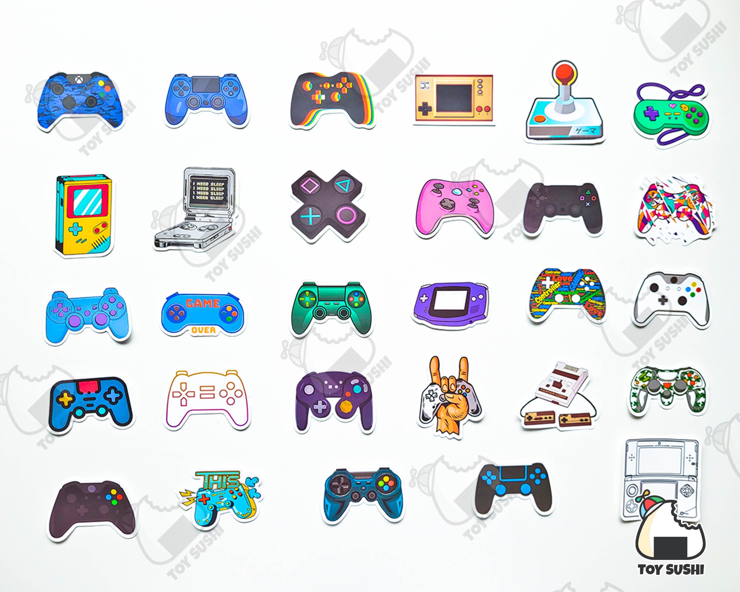 50 Pcs game Controller Sticker Pack Joycon Gameboy Xbox Playstation ...