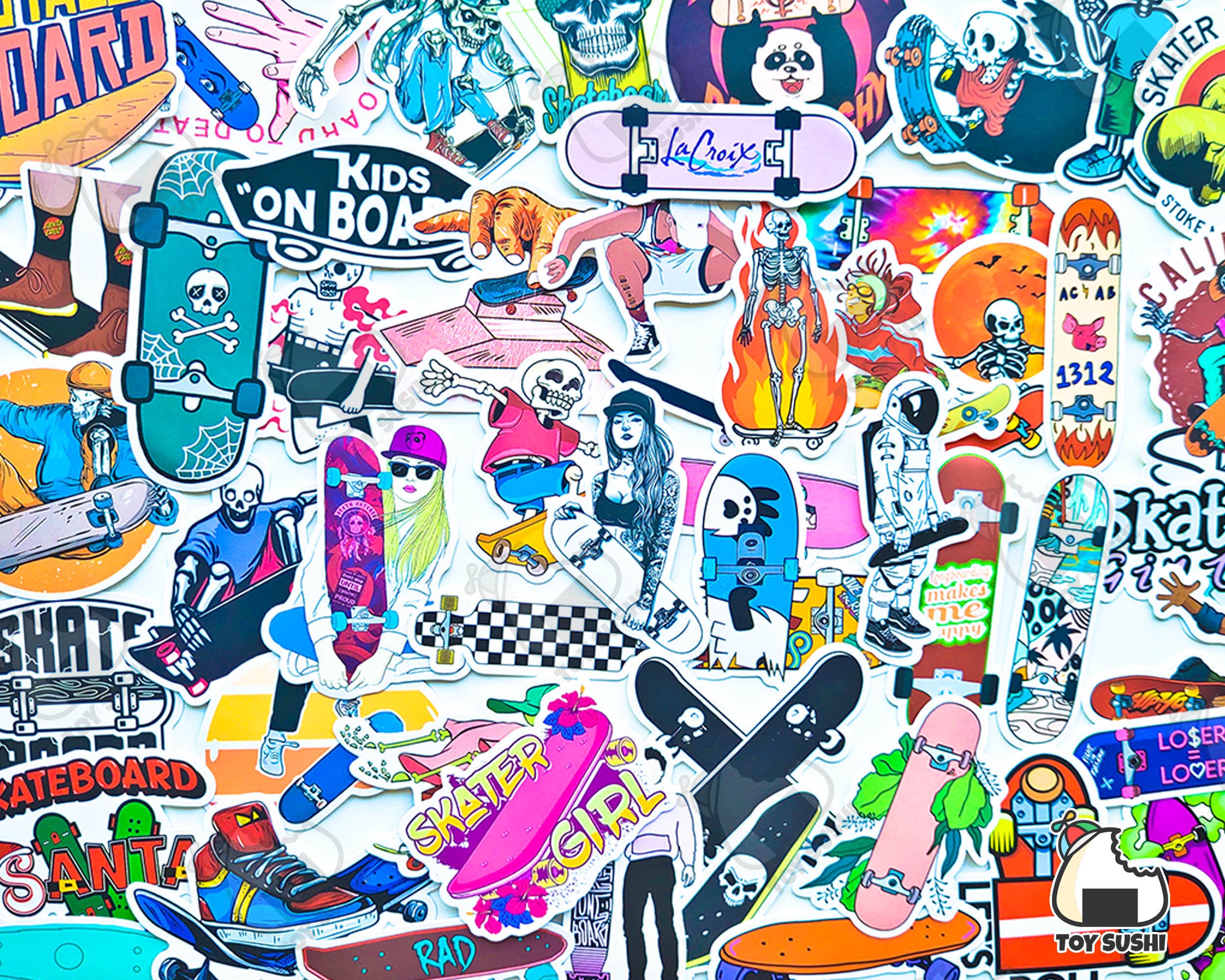 50 Pcs skateboarding Sticker Pack Skateboard Deck Skateboard Stickers ...