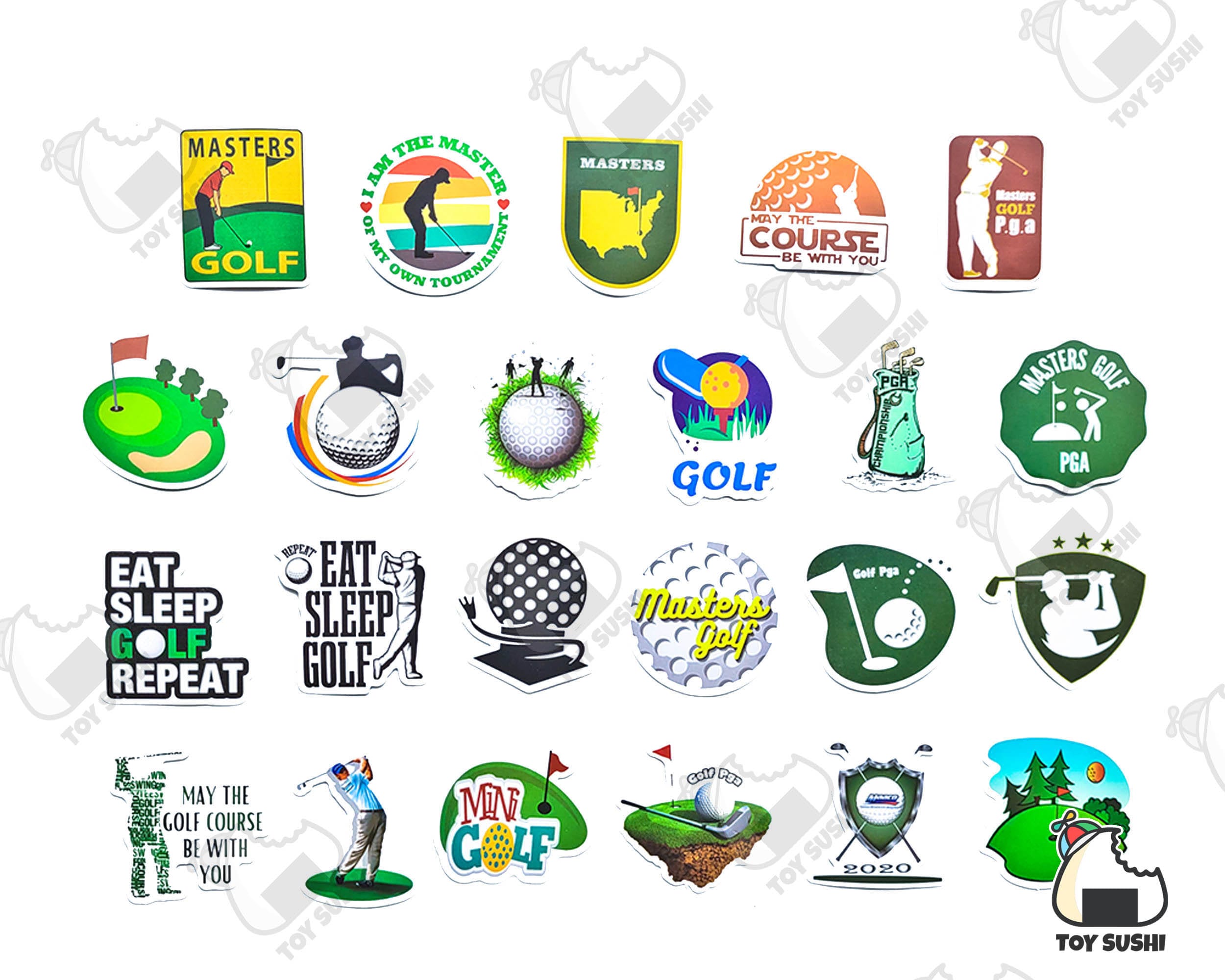 50 Pcs golf Sticker Pack Fathers Day Golf Ball - Etsy