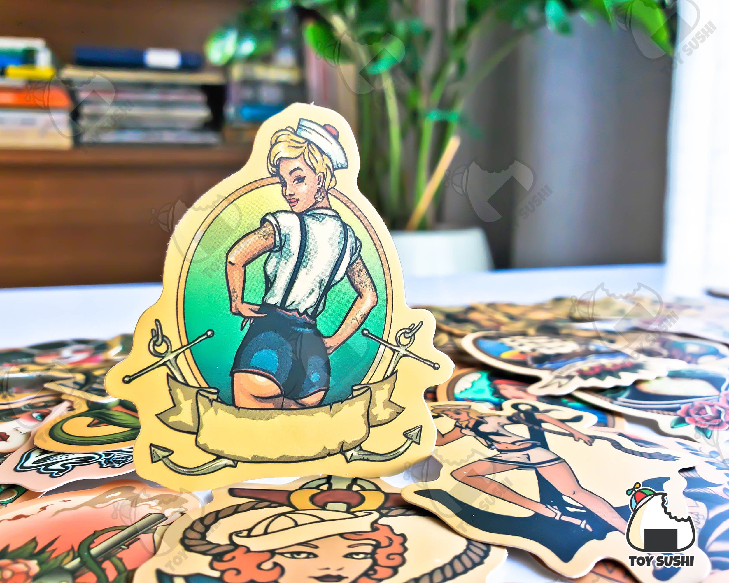 50 Pcs "navy Sailor Girls" Sticker Pack | Pinup Clothing | Sailing ...