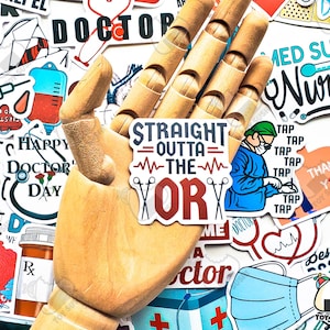 50 Pcs "doctor" Sticker Pack | Stethoscope | Doctor's Note | Healthcare ...