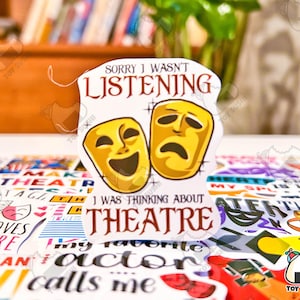 50 Pcs "drama Theatre" Vinyl Stickers Pack – Acting Mask Decal, Theater ...
