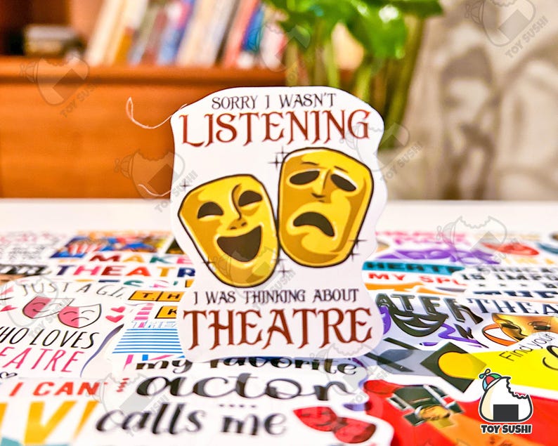 50 Pcs "drama Theatre" Vinyl Stickers Pack – Acting Mask Decal, Theater ...