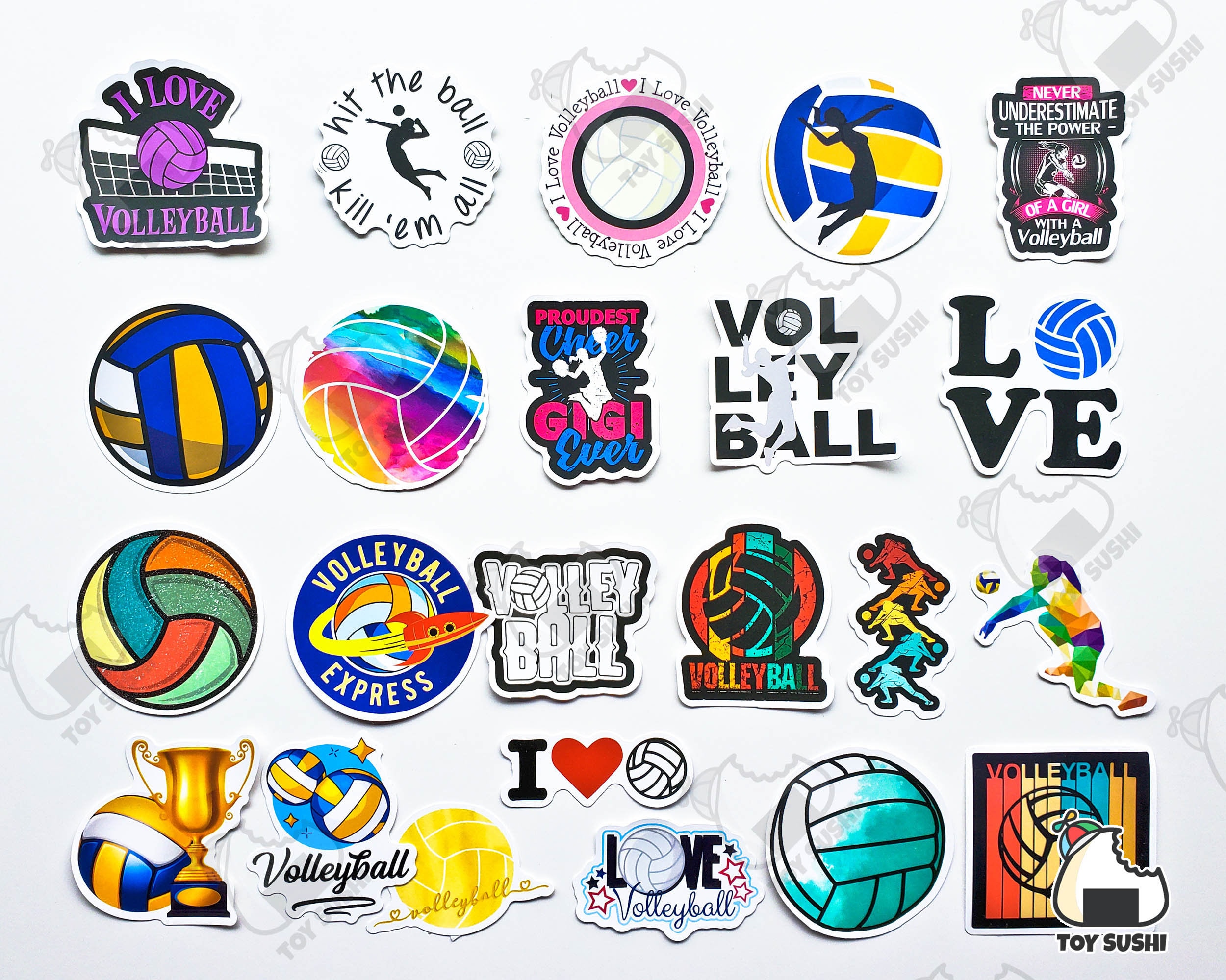 50 Pcs volleyball Sticker Pack Hydroflask I - Etsy