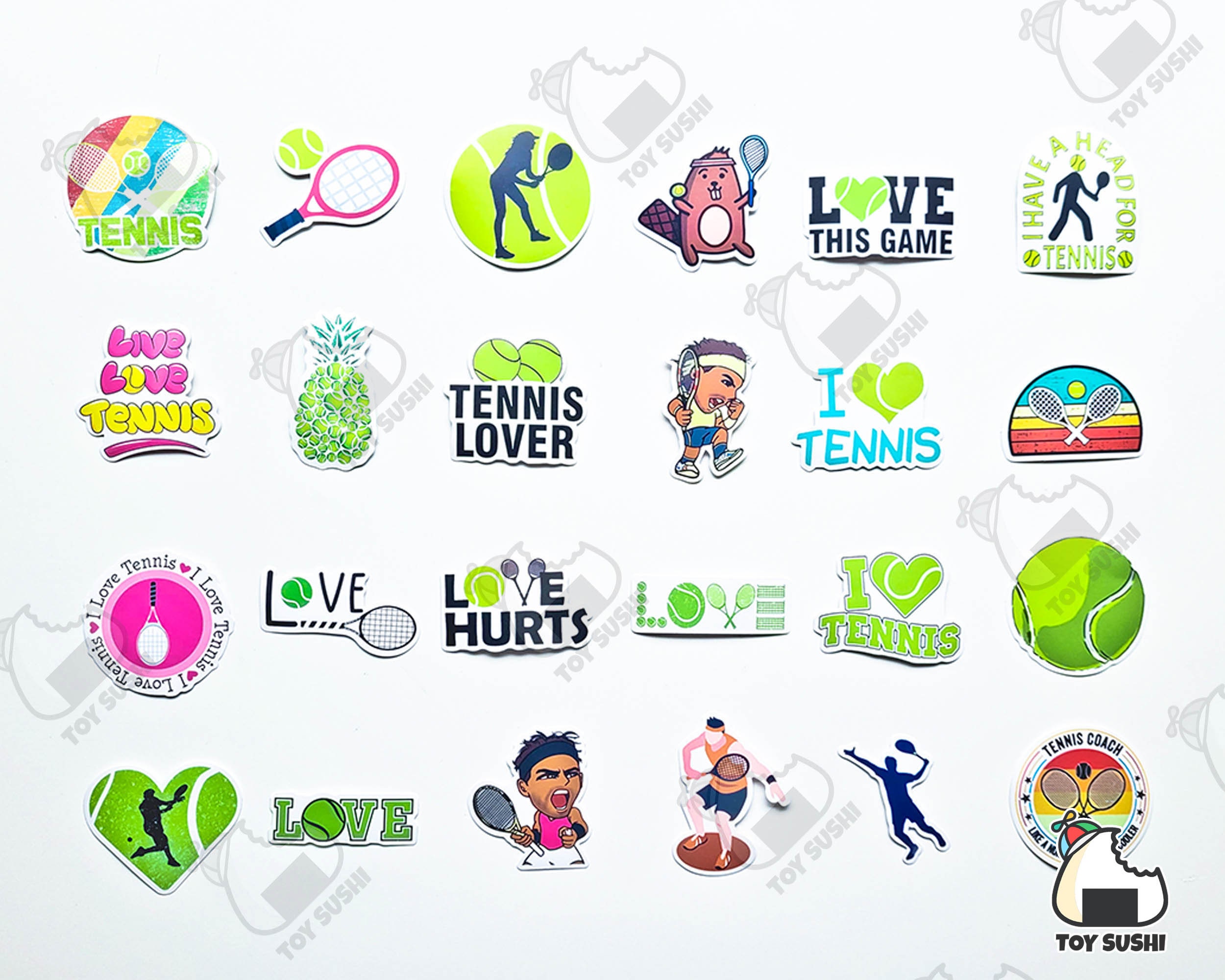 50 Pcs tennis Sticker Pack Man Cave Decor - Etsy
