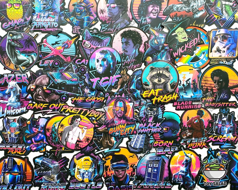 99 Pcs cyberpunk Sticker Pack Anime Stickers - Etsy