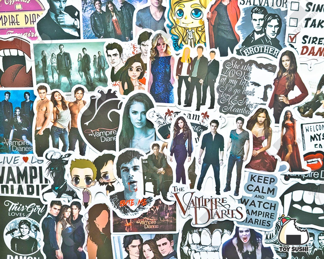 50 Pcs "vampire Diaries" Sticker Pack | Supernatural | Damon Salvatore ...
